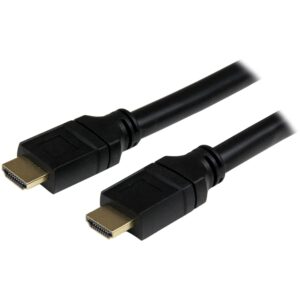 startech.com 50ft plenum rated hdmi cable, 4k high speed long hdmi cord w/ ethernet, 4k30 uhd, 10.2 gbps, hdcp 1.4, in wall plenum hdmi 1.4 display cable, hdmi to hdmi computer to tv cable (hdpmm50)