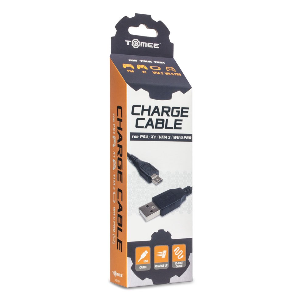 Tomee Micro USB Charge Cable for PS4/ Xbox One/ PS Vita 2000/ Wii U Pro