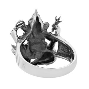 AeraVida Rare Ganesh Figure Hindu Elephant God .925 Sterling Silver Ring (7)