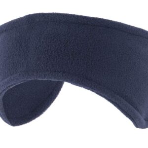 'Mato & Hash Unisex 95/5 Poly/Spandex Polar Fleece Headband with Earwarmers - Navy