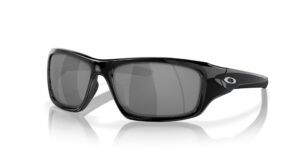 oakley men's oo9236 valve rectangular sunglasses, polished black/black iridium, 60 mm