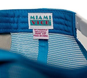 Miami Vice 80s Unisex-Adult One-Size Trucker Hat Aqua/White