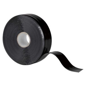 x-treme tape tpe-x36zlb silicone rubber self fusing tape, 1" x 36', triangular, black