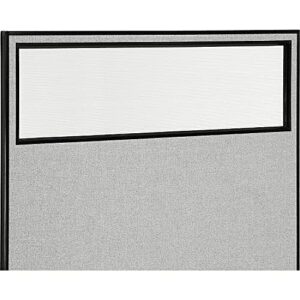 Global Industrial 48-1/4"W x 60" H Office Partition Panel with Partial Window, Gray