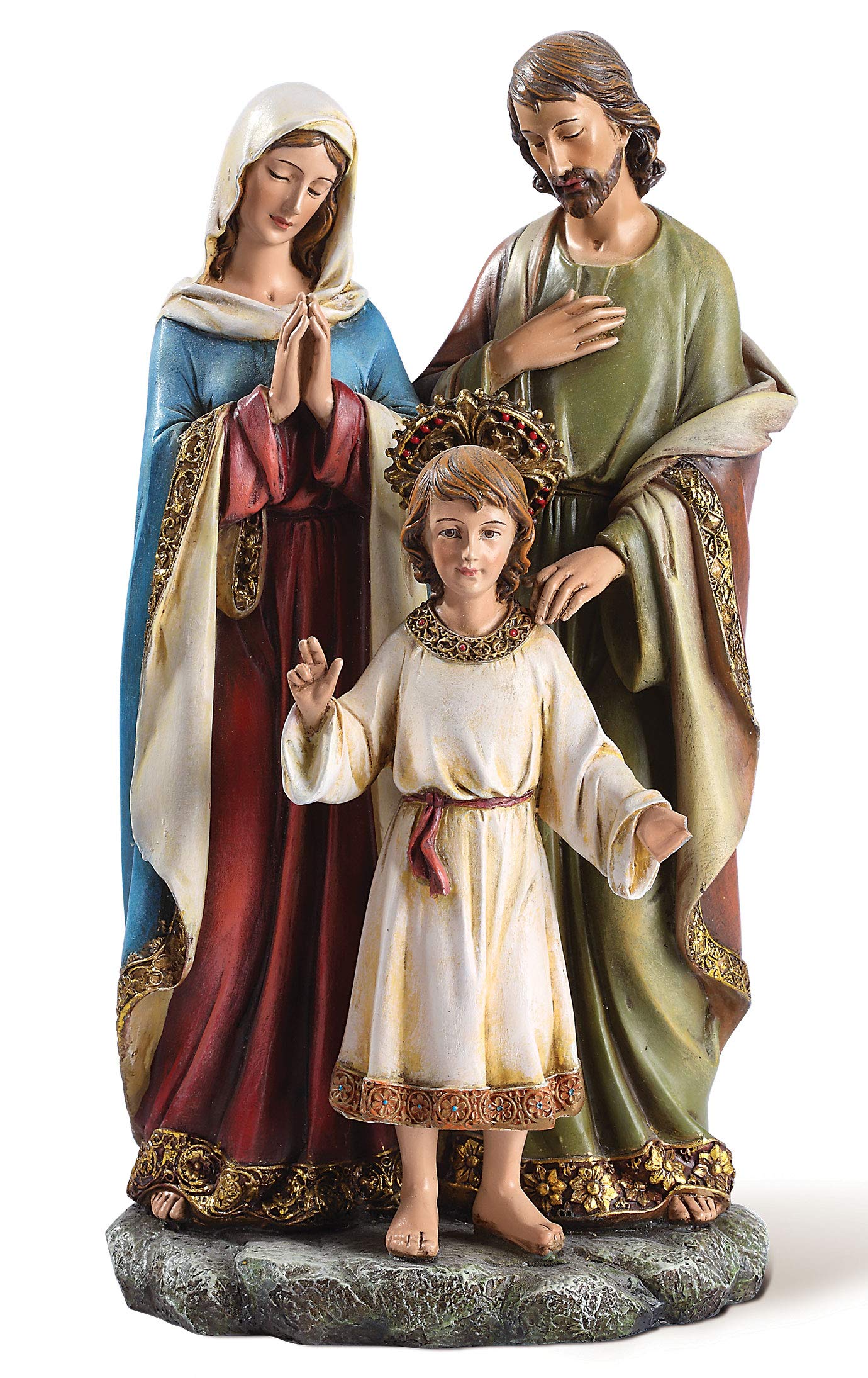 Joseph's Studio by Roman - Holy Family with Child Figure, Life of Christ, Renaissance Collection, 9.75" H, Resin and Stone, Religious Gift, Decoration