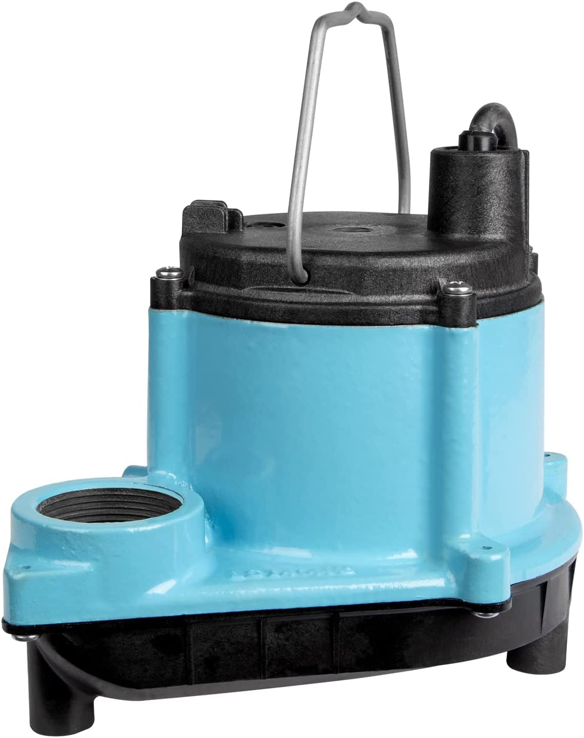 Little Giant 6-CIM-R 115-Volt, 1/3 HP, 2750 GPH Manual Submersible Sump/Utility Pump with 10-Ft. Cord, Blue, 506271