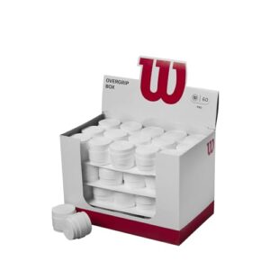 wilson pro overgrip set, 60 parts, white, wrz4024wh