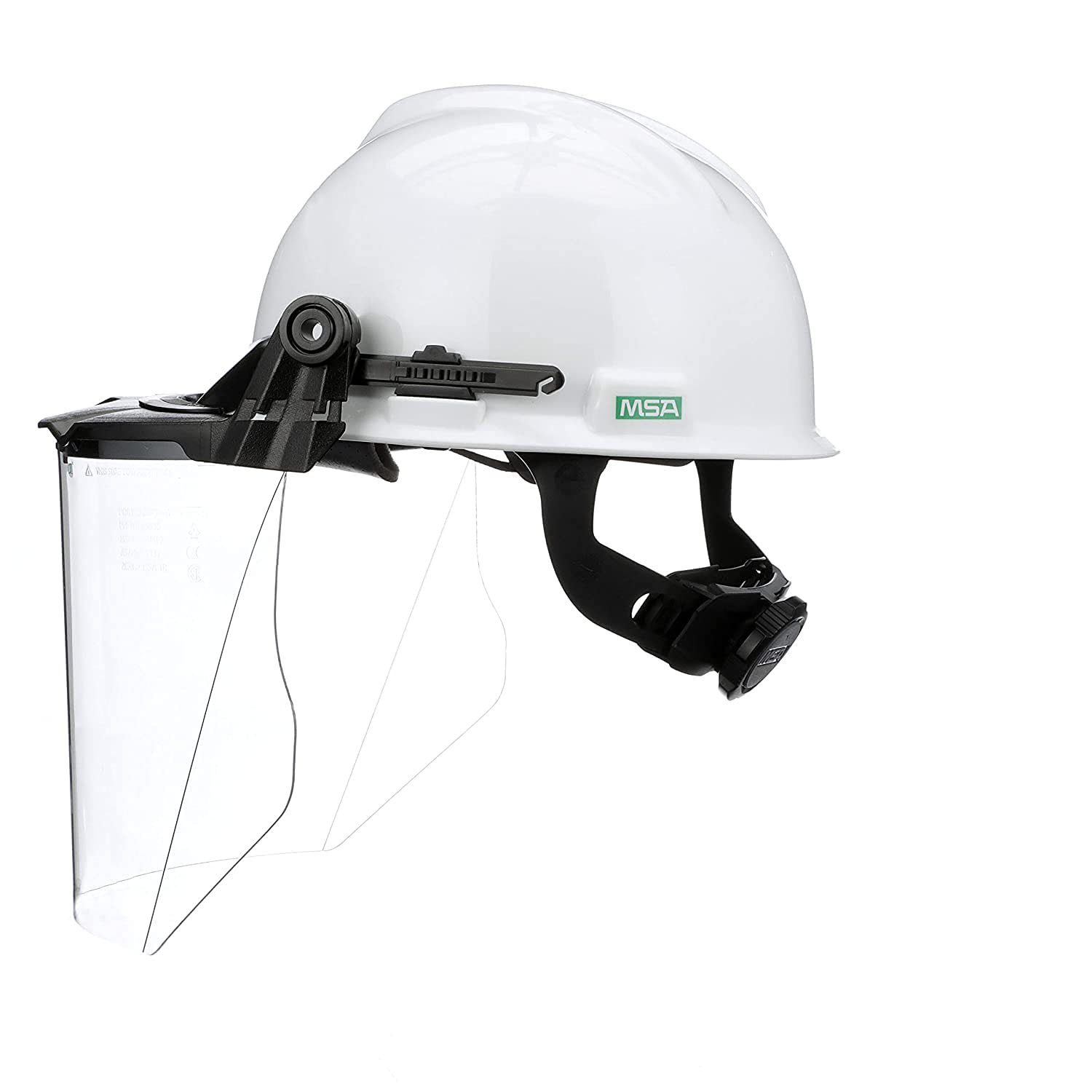 MSA 10118695 V-Gard Accessory System Kit, Includes: White V-Gard Cap, V-Gard Frame for Slotted Caps, Clear V-Gard Polycarbonate (PC)-Visor, Superior Impact Protection