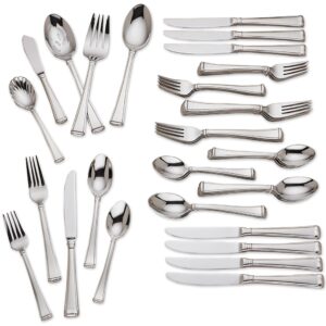 gorham column 45-piece flatware set, 6.70 lb, stainless