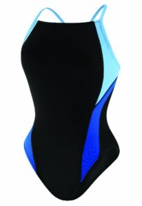 speedo 8191408 girls launch splice endurance cross back(youth), black/blue, 28