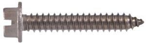 the hillman group 3163 8 x 1-1/2-inch stainless hex washer head slotted sheet metal screw, 15-pack