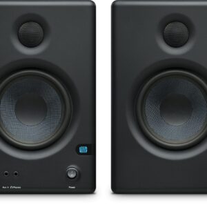 PreSonus Eris E.45 HD 2-Way 4.5" Nearfield Monitors, 70Hz-20kHz Frequency Response, 10kOhm Input Impedance, 2x Balanced 1/4" TRS, 2x Unbalanced RCA, Pair