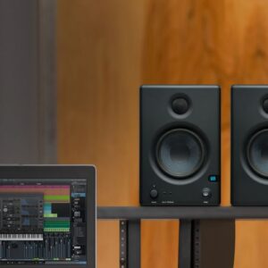 PreSonus Eris E.45 HD 2-Way 4.5" Nearfield Monitors, 70Hz-20kHz Frequency Response, 10kOhm Input Impedance, 2x Balanced 1/4" TRS, 2x Unbalanced RCA, Pair