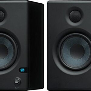 PreSonus Eris E.45 HD 2-Way 4.5" Nearfield Monitors, 70Hz-20kHz Frequency Response, 10kOhm Input Impedance, 2x Balanced 1/4" TRS, 2x Unbalanced RCA, Pair