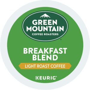 Green Mountain Coffee Roasters Breakfast Blend Single-Serve Keurig K-Cup Pods, Light Roast Coffee, 12 Count (Pack of 6), Total 72 Count