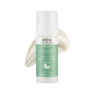 ren clean skincare evercalm global protection day cream for face - hydrating & calming facial moisturizer, suitable for sensitive & eczema-prone skin, cruelty-free & vegan