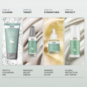 REN Clean Skincare Evercalm Global Protection Day Cream for Face - Hydrating & Calming Facial Moisturizer, Suitable for Sensitive & Eczema-Prone Skin, Cruelty-Free & Vegan