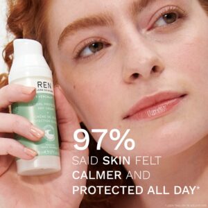 REN Clean Skincare Evercalm Global Protection Day Cream for Face - Hydrating & Calming Facial Moisturizer, Suitable for Sensitive & Eczema-Prone Skin, Cruelty-Free & Vegan