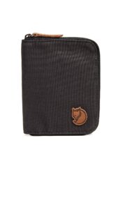 fjällräven unisex zip - zipper wallet - polyester and cotton construction - internal organization slot dark grey one size one size