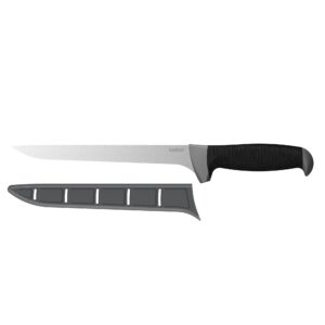 kershaw 7.5" narrow fish fillet knife, includes protective sheath, fishing fillet knife for meat,silver