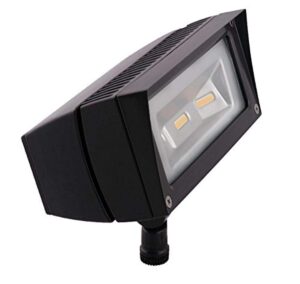 rab lighting ffled18 led floodlight for landscapes/facades/security lighting, 18w, 2400lm, swivel arm, 5000k color temp, ultra-efficient, 7h x 6v beam spread, residential or commercial use