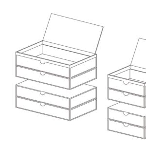 MUJI 7A57020 Drawer, ys/m, Clear