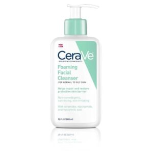 cerave foaming facial cleanser, 12 fl oz (pack of 3)