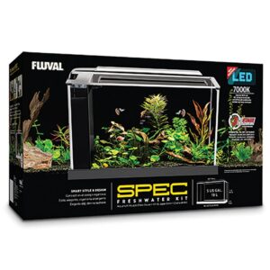 fluval spec v aquarium kit, 5-gallon, white