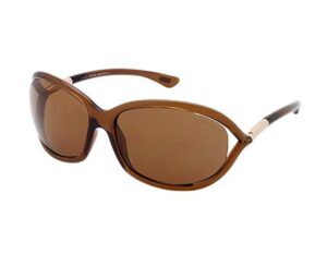 tom ford ft0008 jennifer sunglasses 48h shiny dark brown