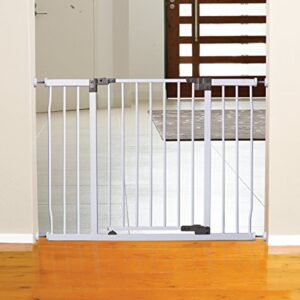 Dreambaby Liberty Extra-Wide Baby Safety Gate- with Smart Stay Open Feature - Fits Openings 39-42.5 inches Wide - White - Model L867