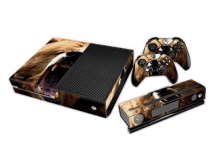 protective vinyl decal skin/stickers wrap for xbox one console+ 2 controllers+kinect-shouting bear