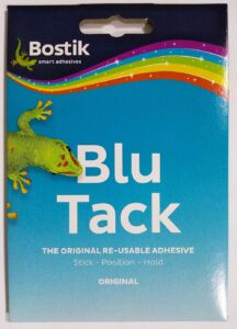 bostik blu-tack original mastic putty adhesive non-toxic blue 60g ref 801103