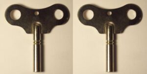 2 pack of hermle, hamilton, ridgeway, howard miller, seth thomas, clock winding key #7/4.00