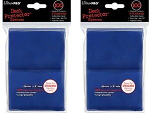 200 ultra-pro blue deck protector sleeves 2-packs - standard magic the gathering size