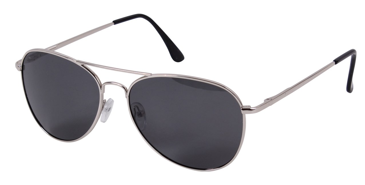 Rothco 58mm Polarized Wayfarer Sunglasses (Chrome/Smoke)