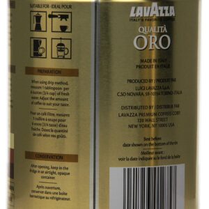 Lavazza Qualita Oro Ground Coffee, 8oz Cans (Pack Of 2)