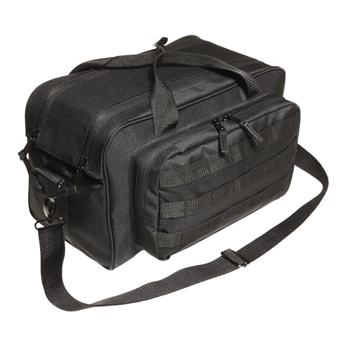 Allen Company Range Bag with Pistol Rug & MOLLE Loops, Black, 15x8x8.5-Inch