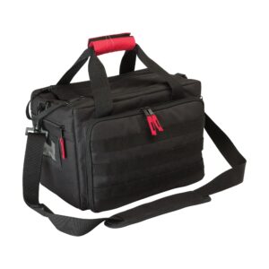 Allen Ruger Shooting Range Bag with Pistol Rug, MOLLE Loops & Ammo Carrier , Black, 11.5x7-inch