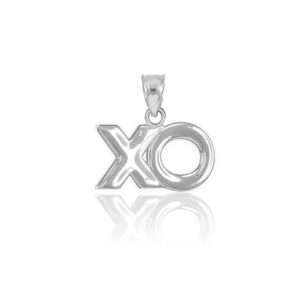 925 sterling silver xo hugs and kisses charm pendant