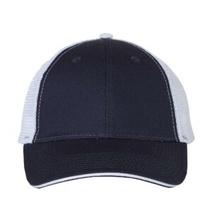 Valucap - Sandwich Trucker Cap - S102 - Adjustable - Navy/ White