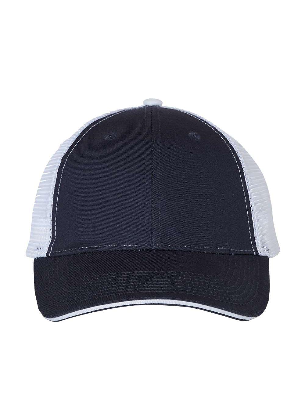 Valucap - Sandwich Trucker Cap - S102 - Adjustable - Navy/ White