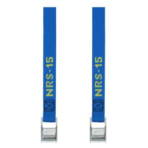 nrs 1" long heavy duty tie down boating and kayaking strap, 15 feet long (pair)