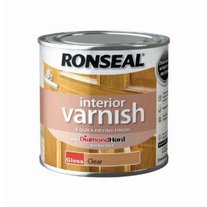 ronseal interior varnish gloss 250ml, clear