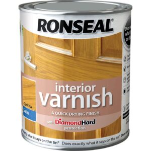 ronseal rslivslo250 250ml quick dry satin interior varnish - light oak