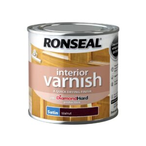 ronseal interior varnish satin 250ml, walnut