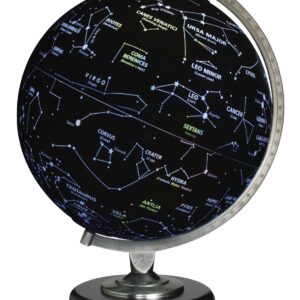 Replogle Day/Night Illuminated Globe, 12 Inches political map on outside and constellations on inside, Made in USA