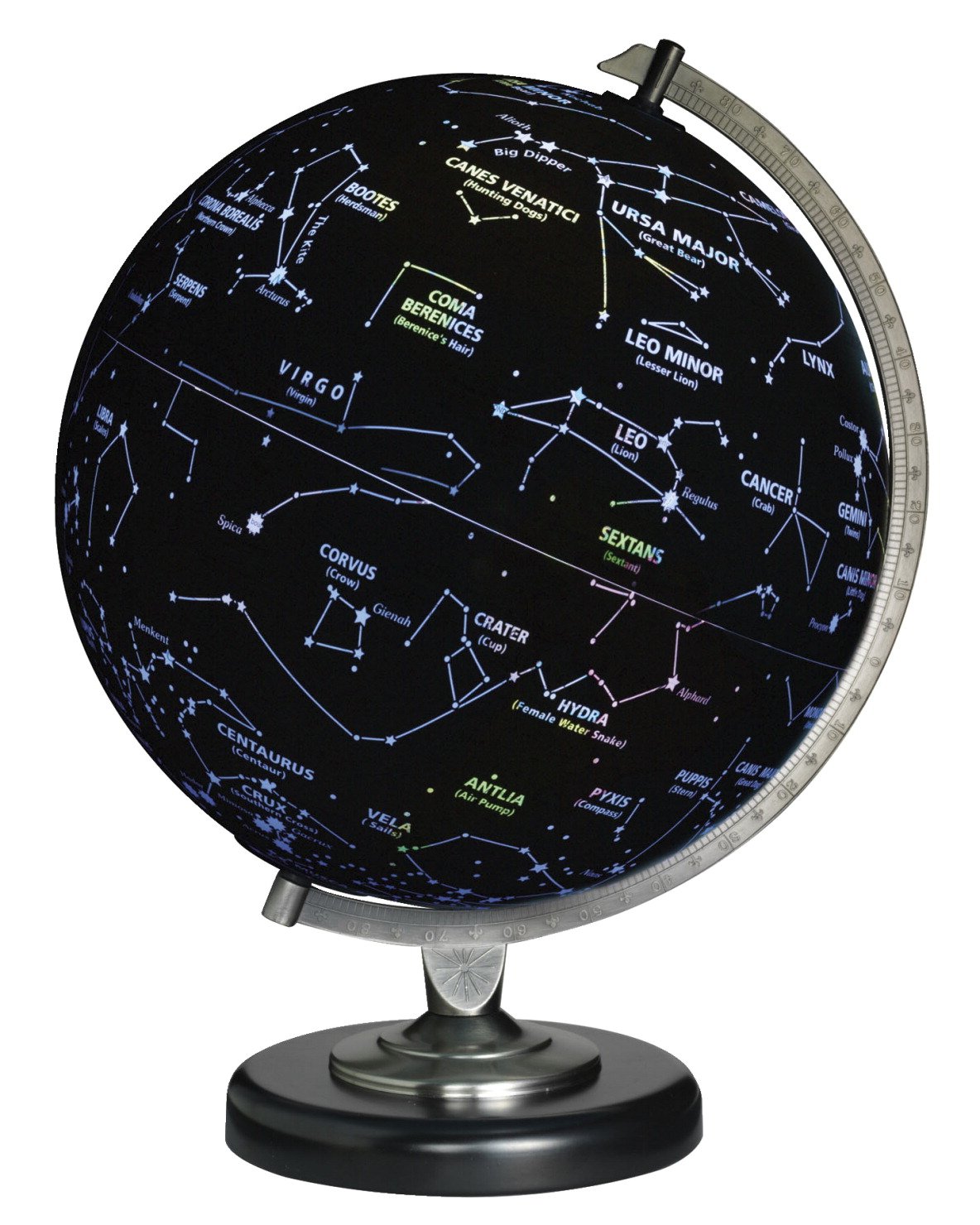 Replogle Day/Night Illuminated Globe, 12 Inches political map on outside and constellations on inside, Made in USA