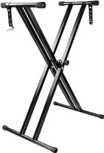 rockjam adjustable keyboard stand with locking straps & quick release mechanism