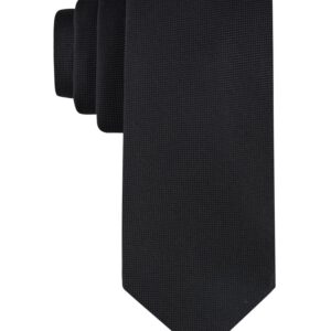 Calvin Klein Men's Black Tie, Black Solid, Regular