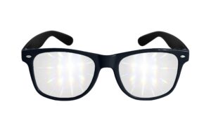 diffraction glasses effect - rave accessories - black